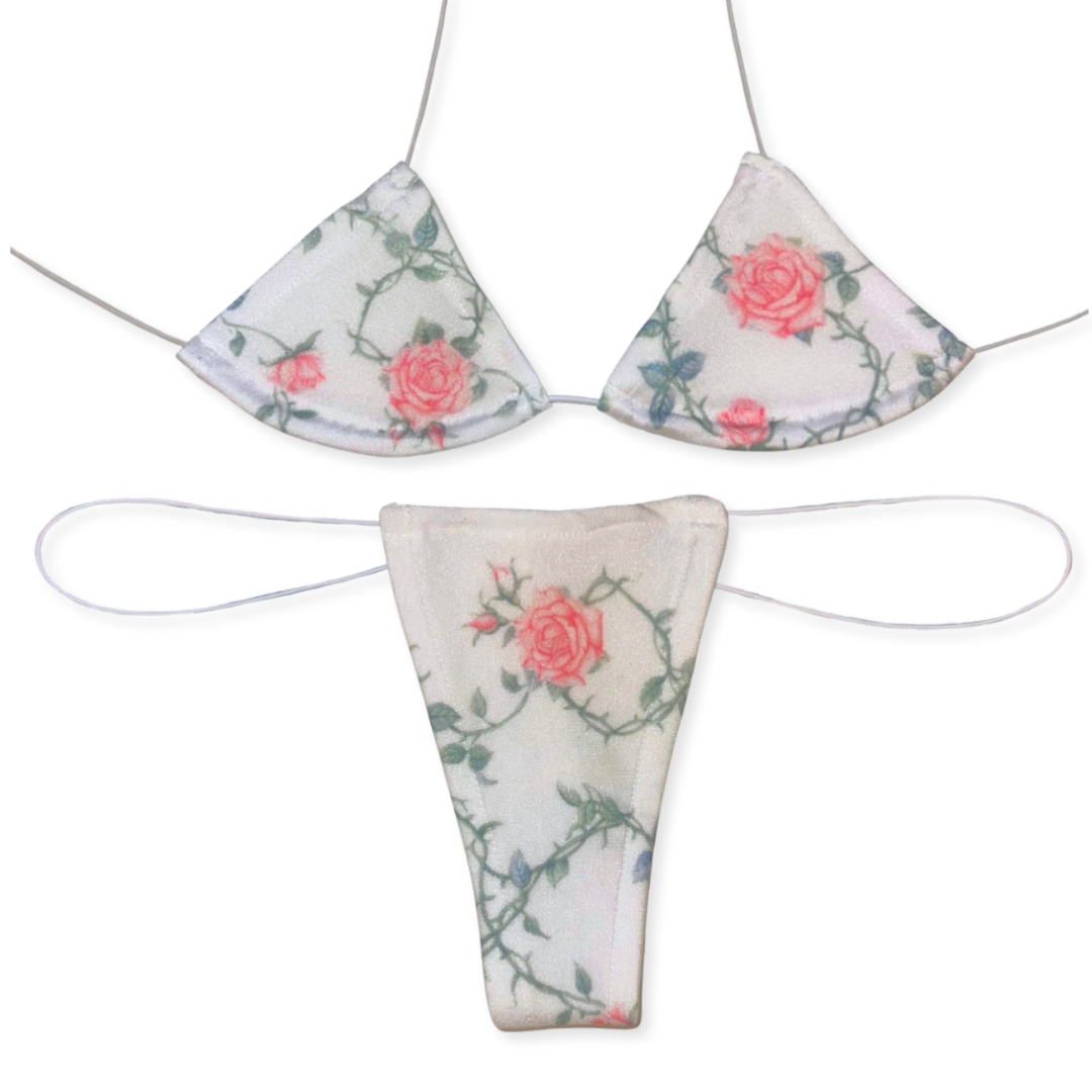 Rose Printed Microkini – Cherry Slip Exotics